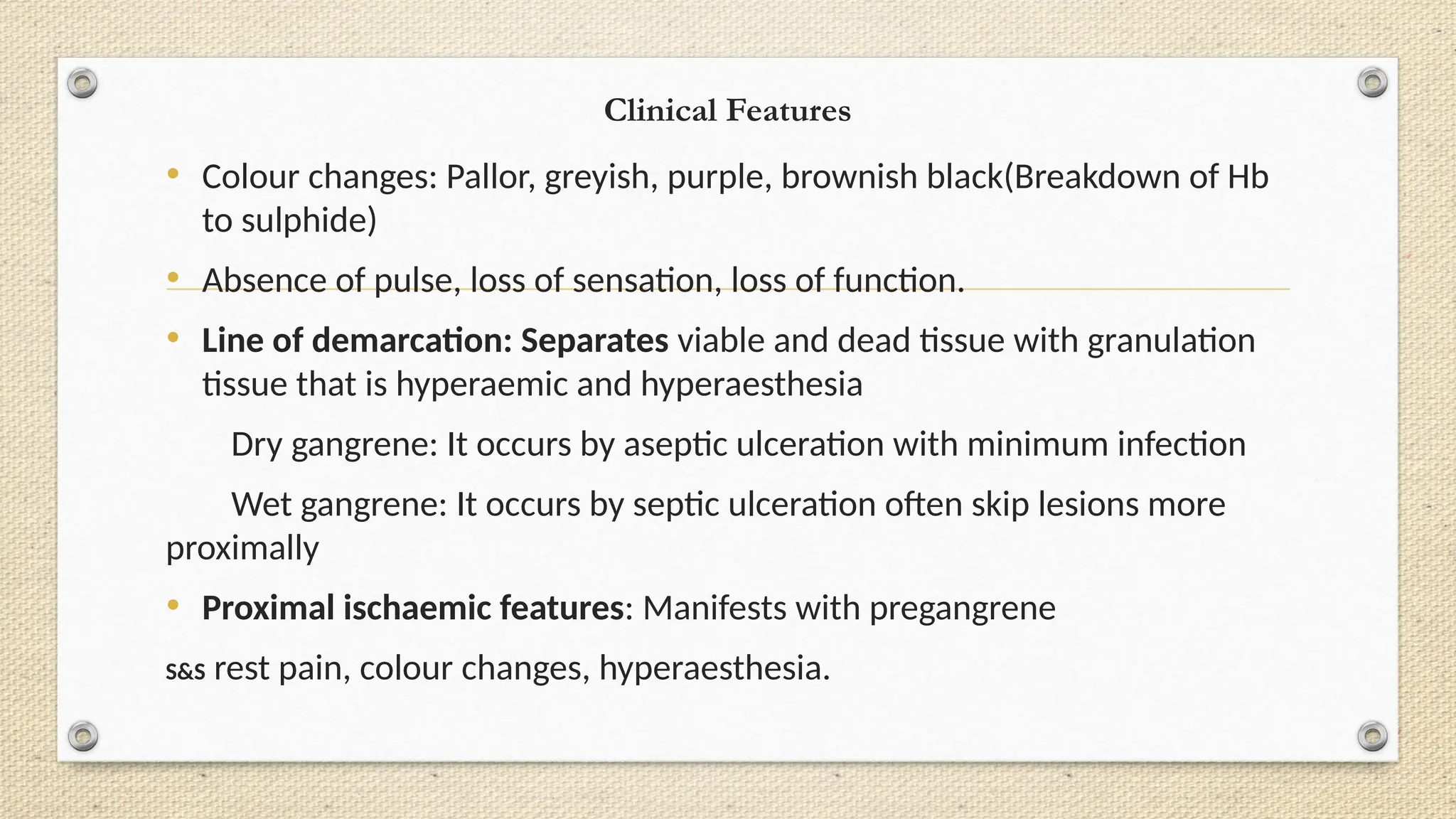 Gangrene;classified into several main types based on etiology, clinical ...
