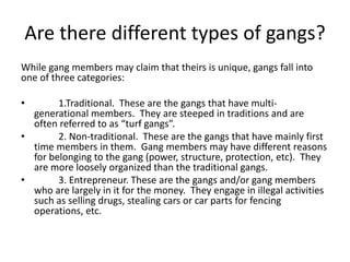 Gangs - what you need to know | PPTX