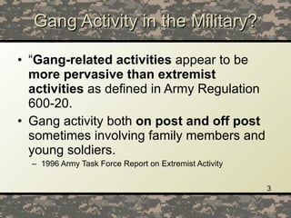 Gangs And The Military 3of7 | PPT