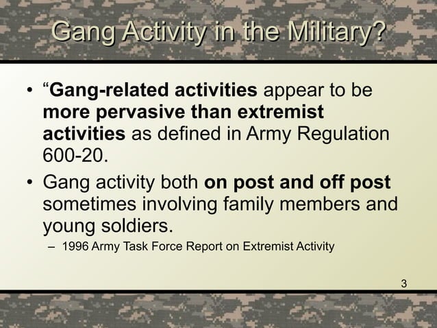 Gangs And The Military 3of7 | PPT