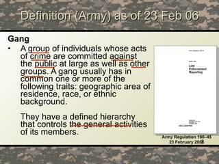 Gangs And The Military 4of7 | PPT