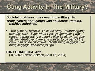 Gangs And The Military 5of7 | PPT