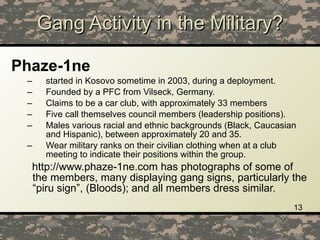 Gangs And The Military 5of7 | PPT