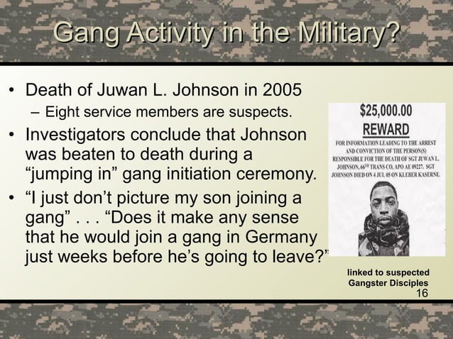 Gangs in the military