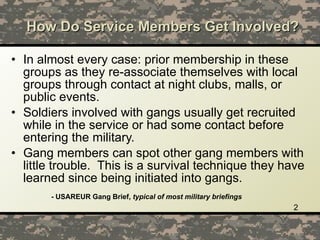 Gangs And The Military 5of7 | PPT