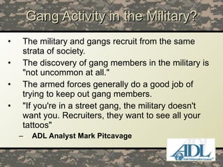 Gangs And The Military 5of7 | PPT