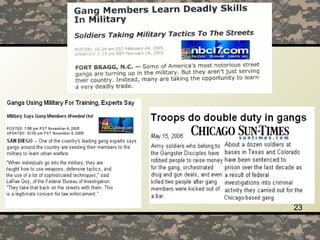 Gangs And The Military 6of7 | PPT
