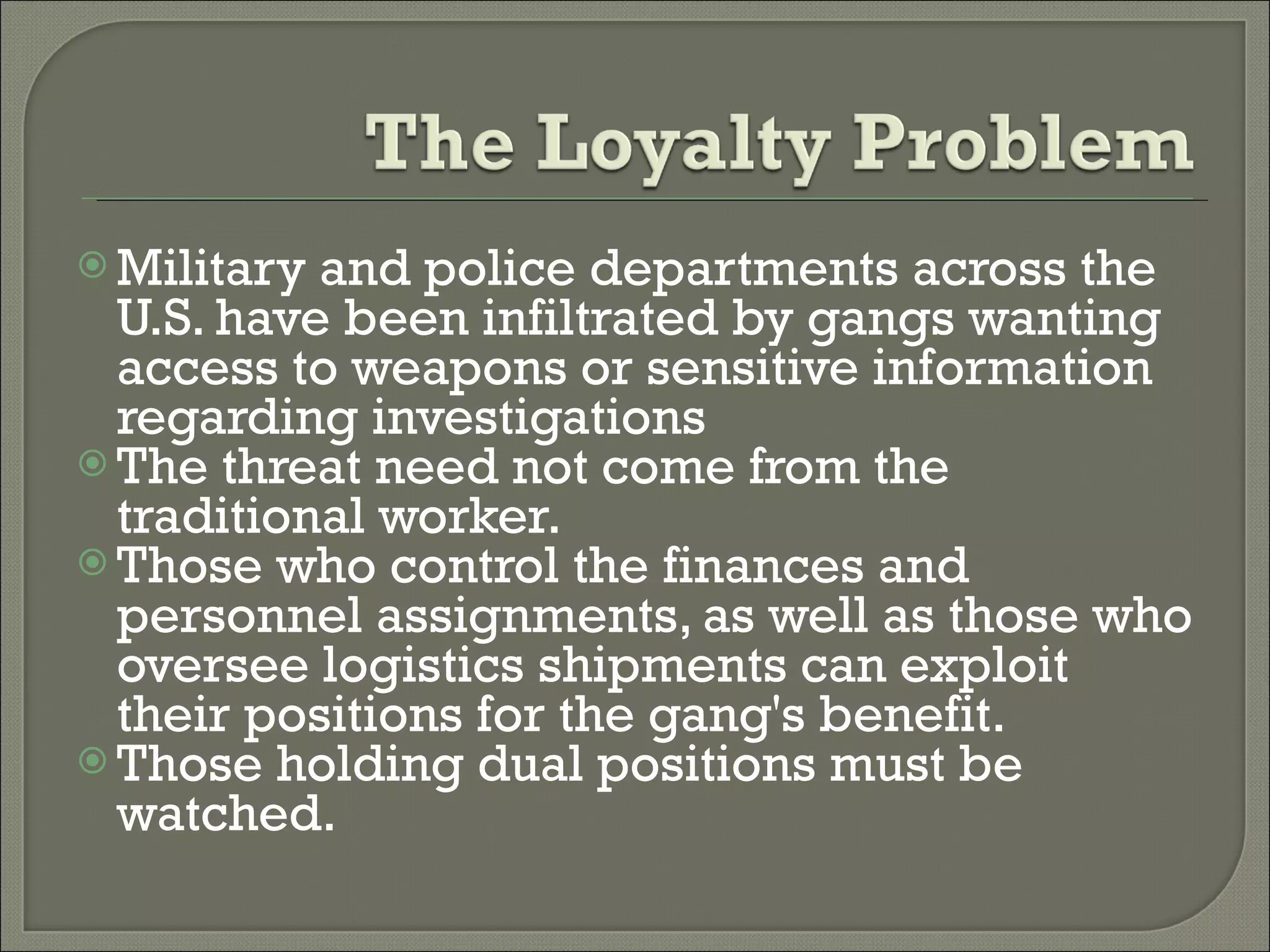 Gangs in the military: Forces conspire to make U.S. gangs a worldwide ...