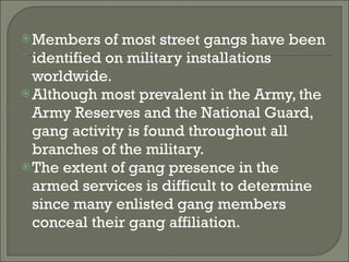 Gangs in the military: Forces conspire to make U.S. gangs a worldwide ...