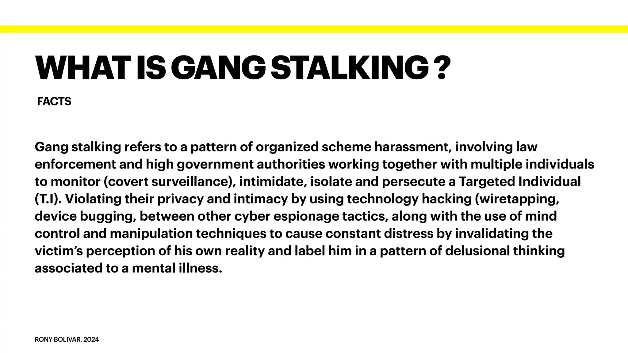 Gang Stalking A survival guide for Targeted Individuals | PDF