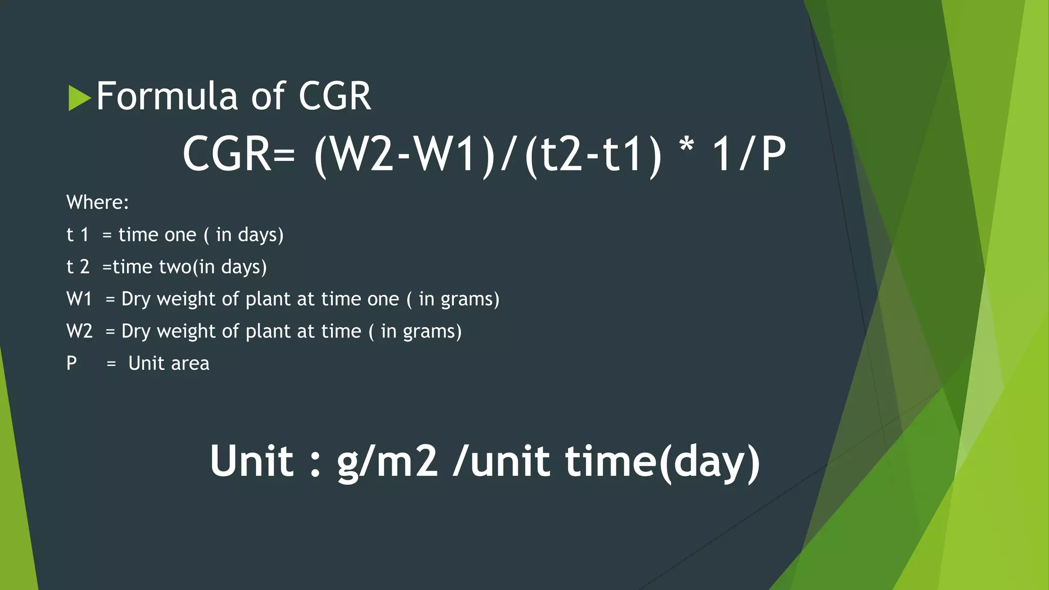 Growth and developmental analysis indices in crop production | PPTX