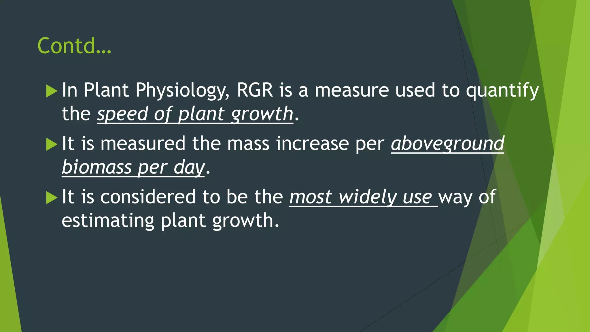 Growth and developmental analysis indices in crop production | PPTX