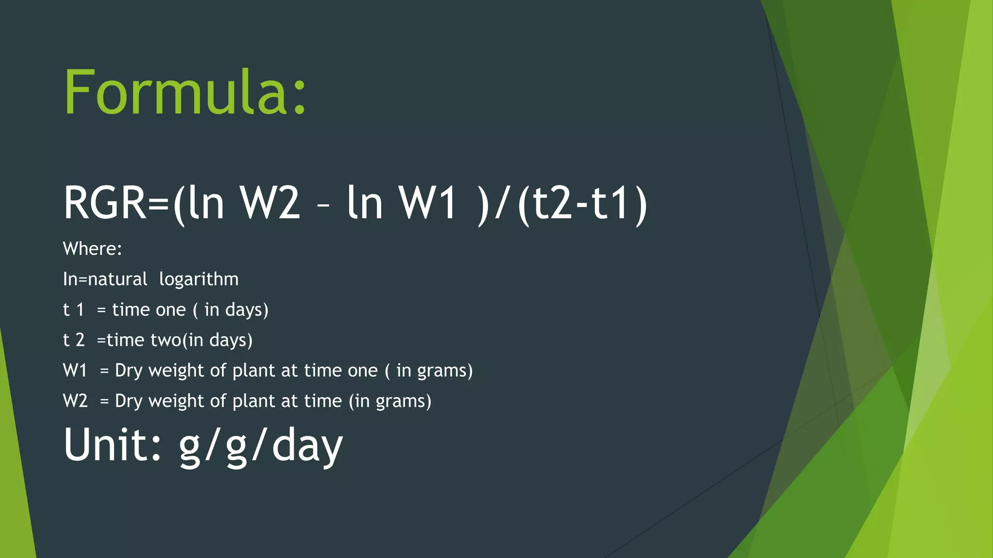 Growth and developmental analysis indices in crop production | PPTX