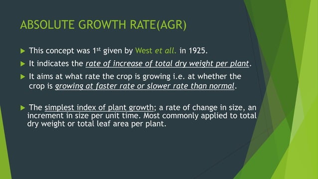 Growth and developmental analysis indices in crop production | PPTX