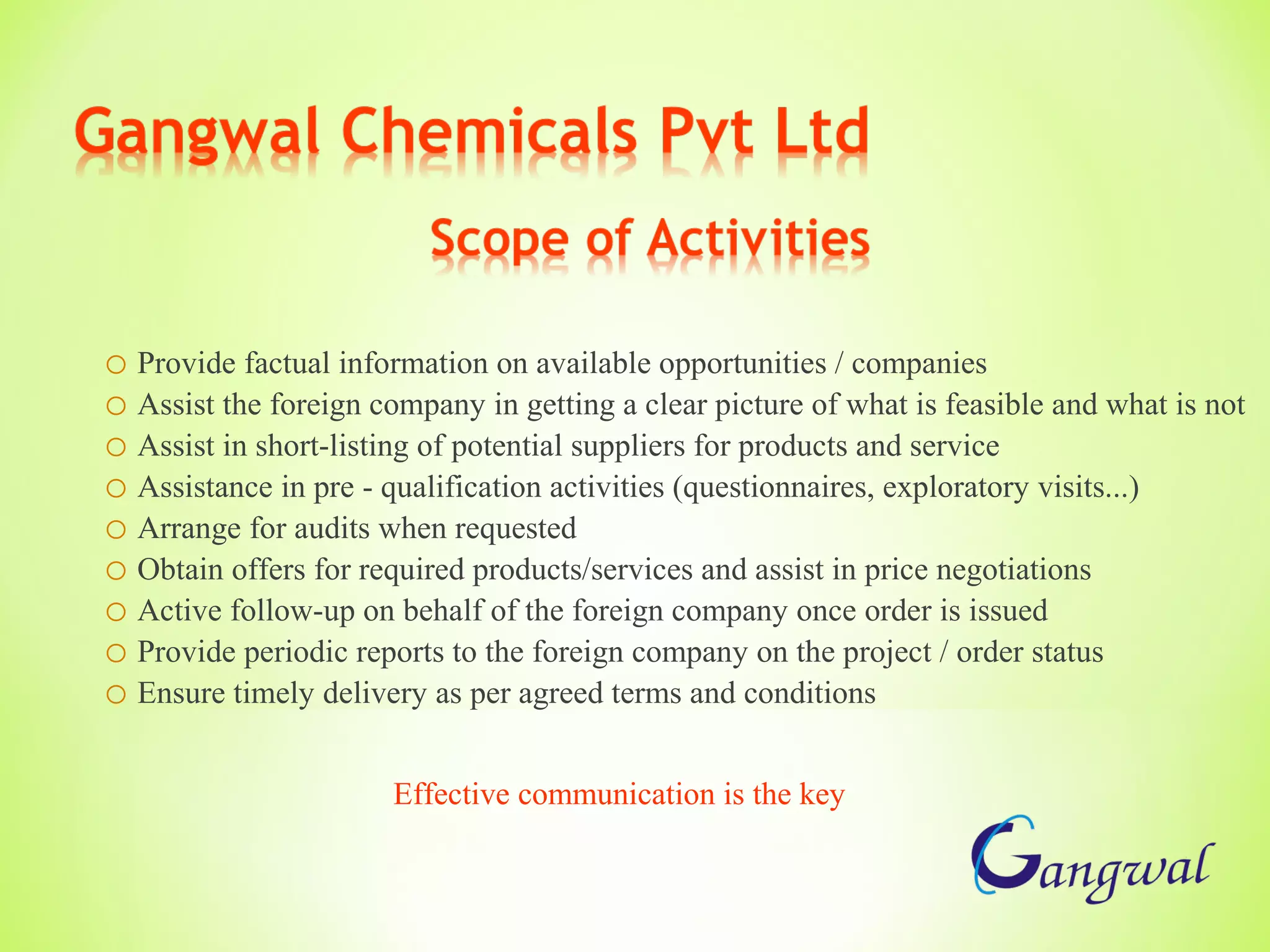 Gangwal Sourcing | PPT
