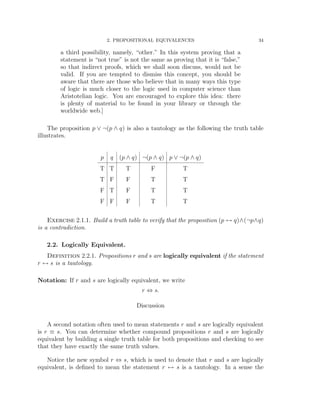 [gaNita] 2. Propositional Equivalences [math.fsu.edu].pdf | Chemistry | Science