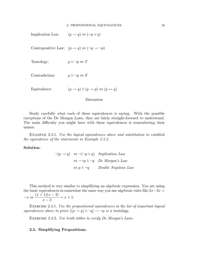[gaNita] 2. Propositional Equivalences [math.fsu.edu].pdf | Chemistry | Science