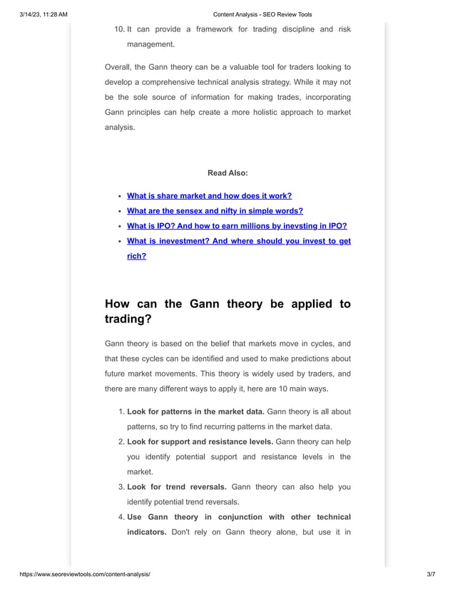Gann Theory.pdf | Stocks and Bonds | Personal Investing