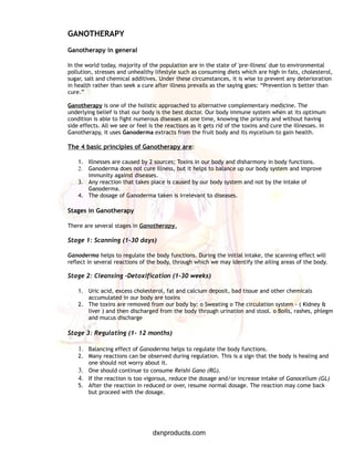 Ganotherapy: Prevention and cure with Lingzhi medicinal mushroom | PDF