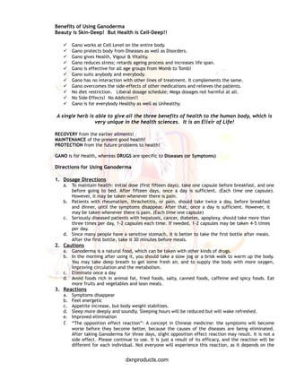 Ganotherapy: Prevention and cure with Lingzhi medicinal mushroom | PDF