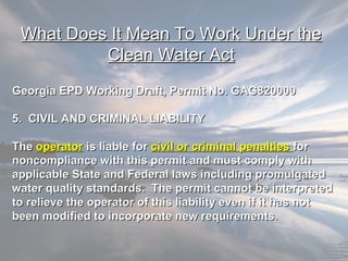 GA NPDES Permit Information | PPT