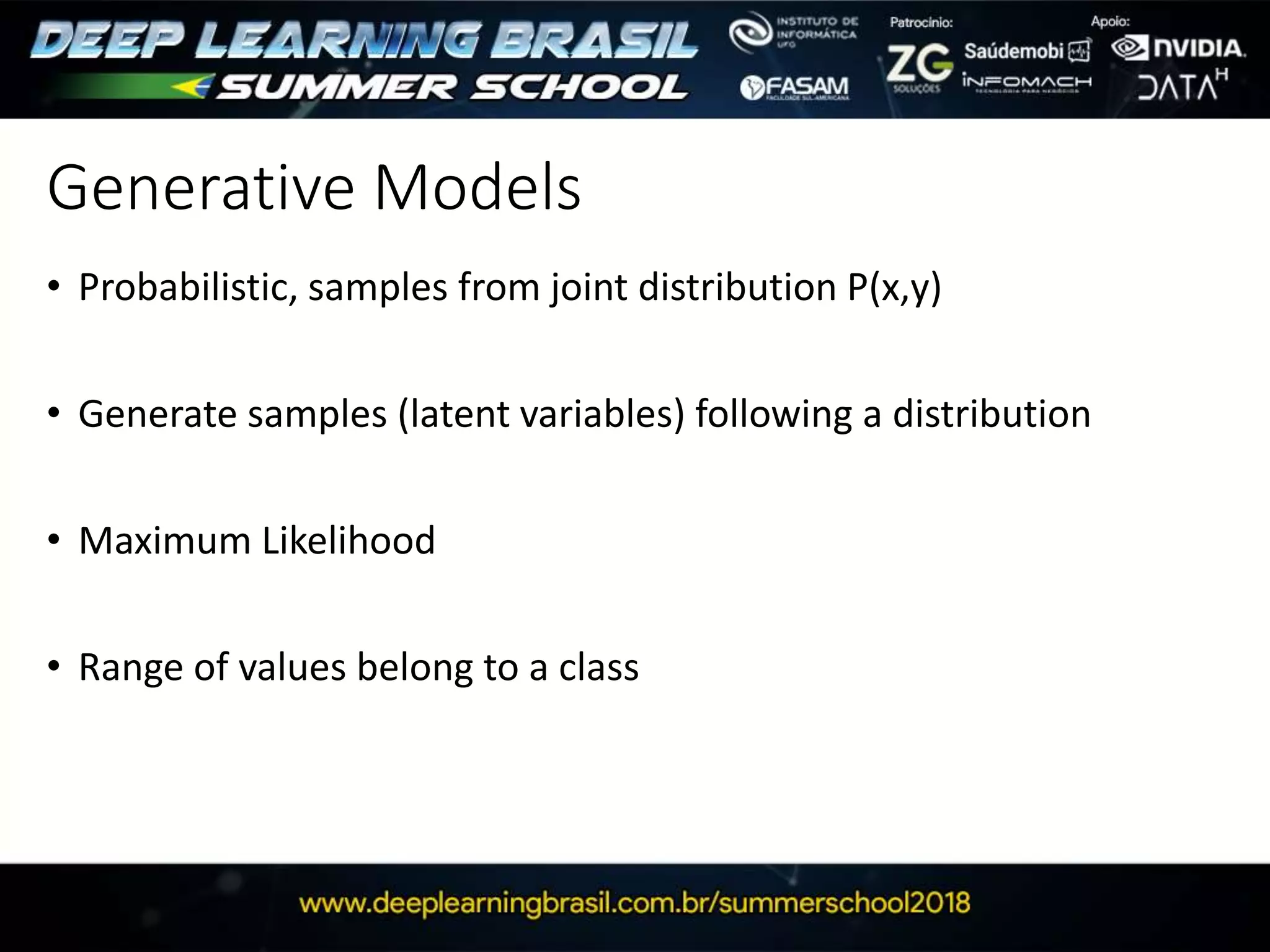 GANs Deep Learning Summer School | PPTX