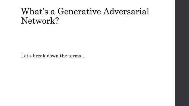 InfoGAN and Generative Adversarial Networks | PPT