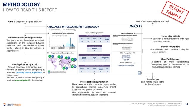 GaN Technology Top-100 IP profiles - Sample | PPT