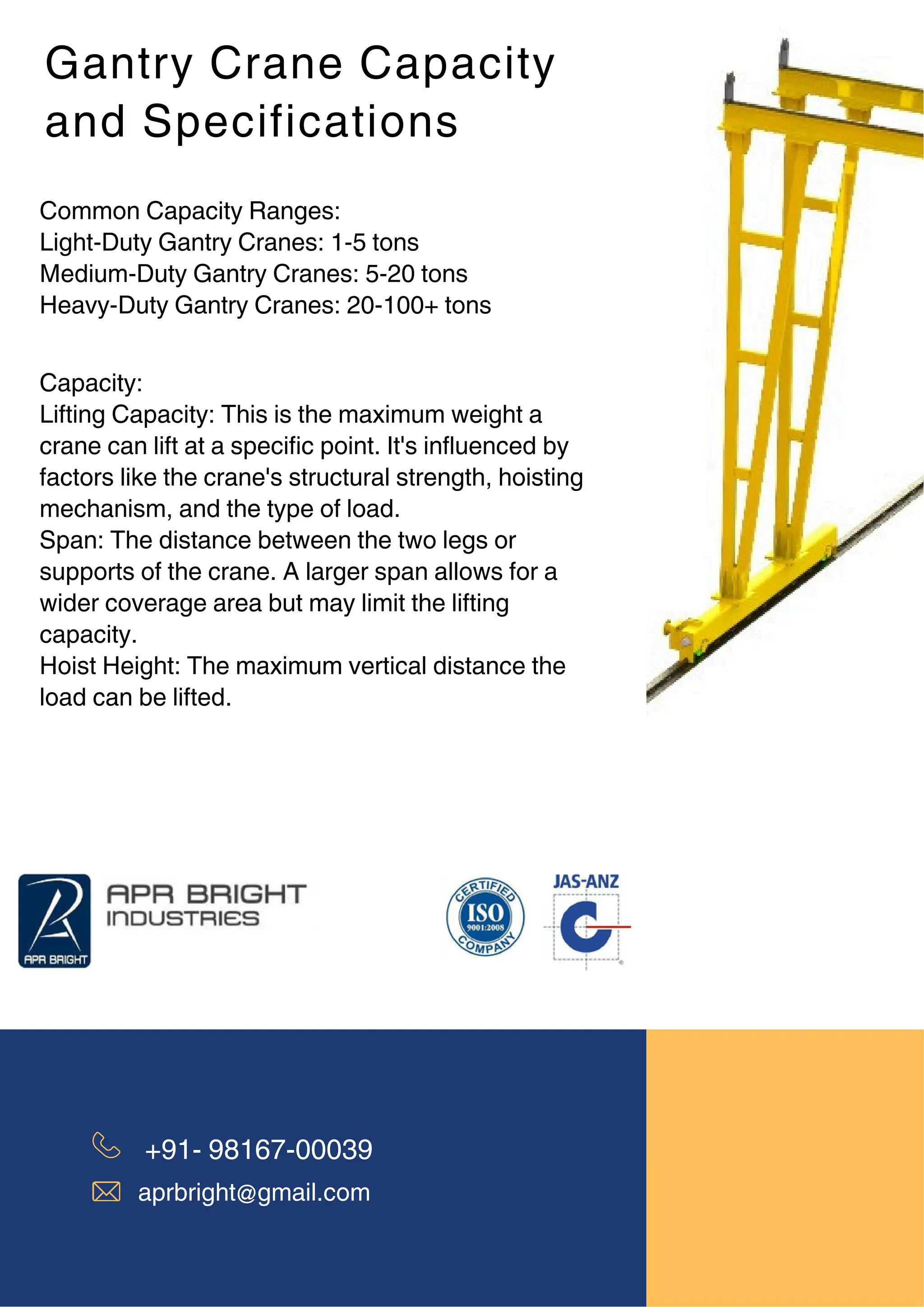 All About the Gantry cranes features pdf | PDF