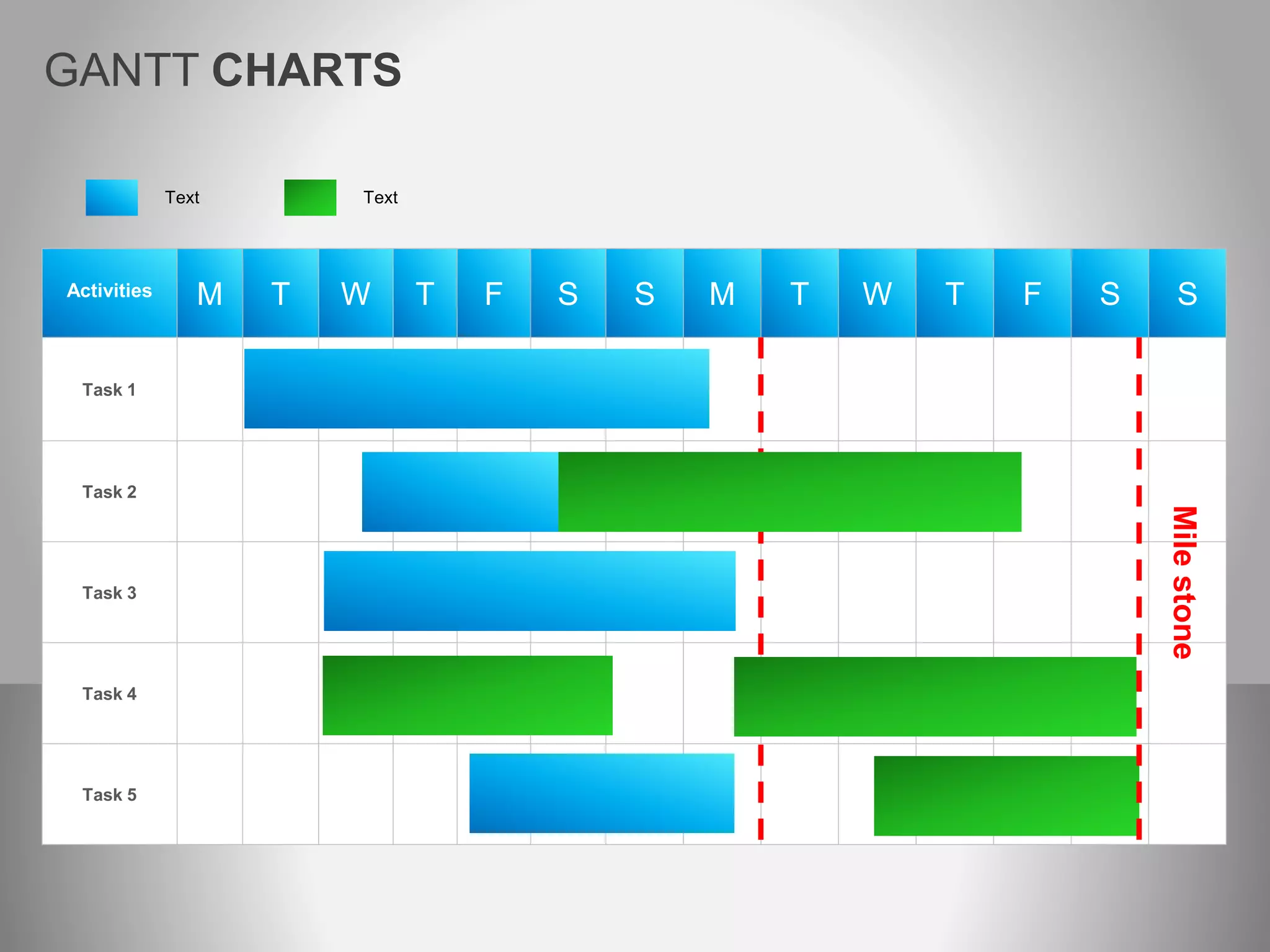 Gantt Charts (for PowerPoint and Google Slides) | PPTX | Computer ...