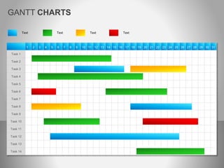 Gantt Charts (for PowerPoint and Google Slides) | PPTX | Computer ...