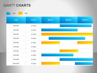 Gantt Charts (for PowerPoint and Google Slides) | PPTX | Computer ...