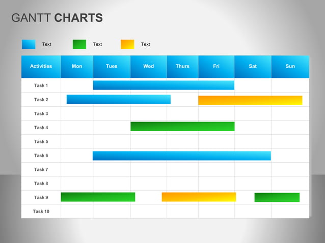 Gantt Charts (for PowerPoint and Google Slides) | PPTX | Computer ...