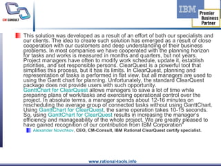 GanttChart for IBM Rational ClearQuest ver 1.3.1 | PPT