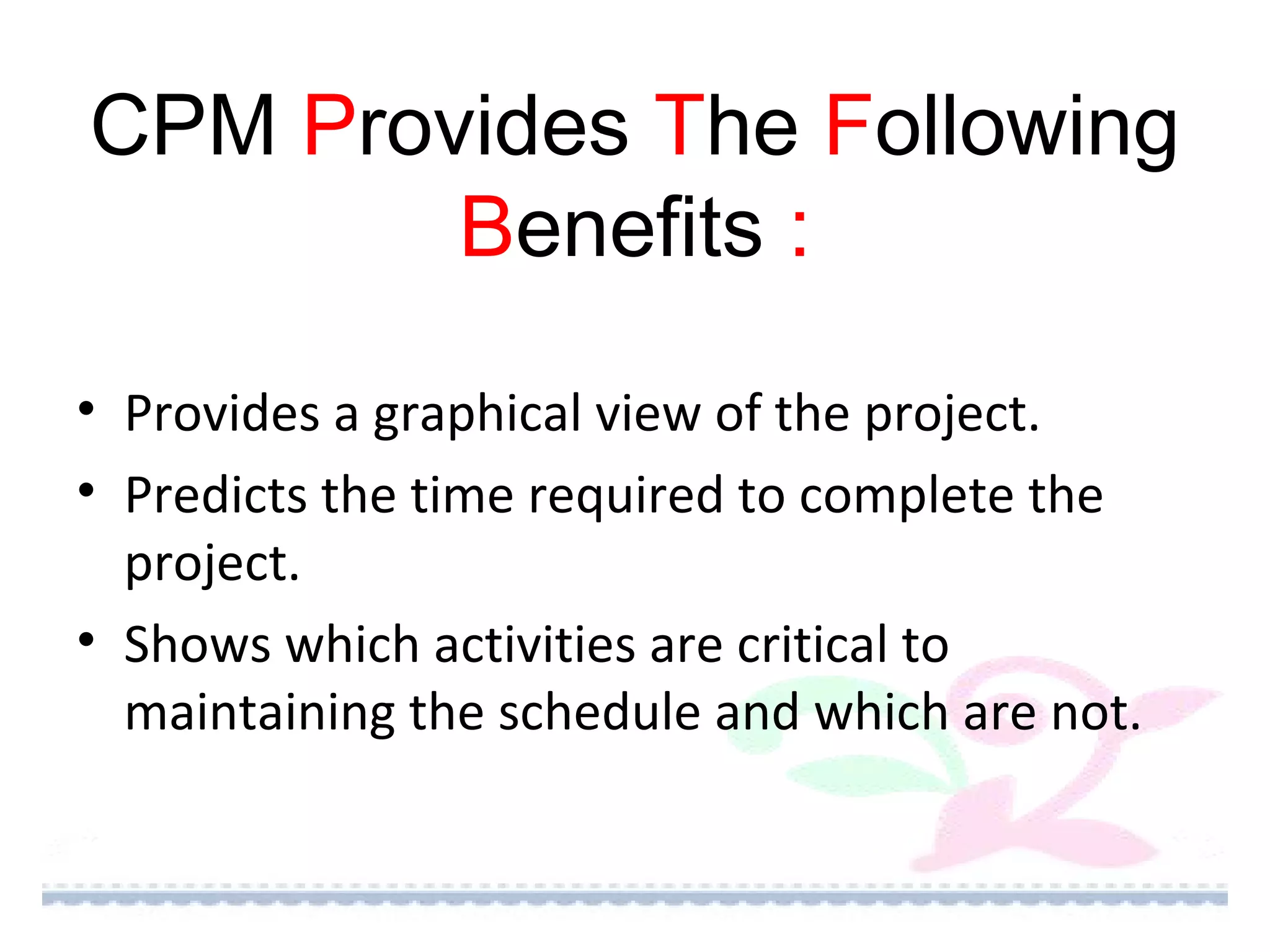 Gantt chart cpm | PPT
