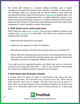 Gantt Charts and PERT# Charts: Different But Not So Different | PDF