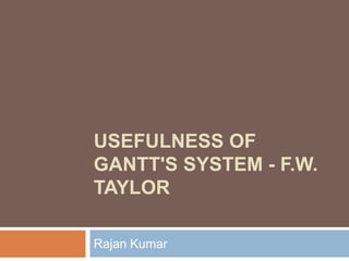 Gantt system | PPTX
