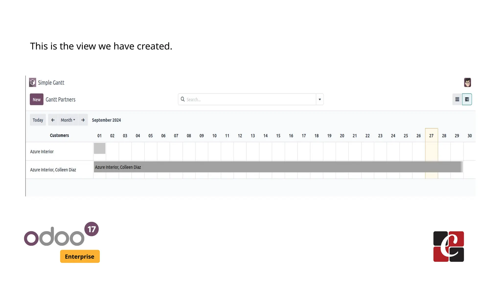 Gantt view in Odoo 17 - Odoo 17 Slides and Guides | PPTX