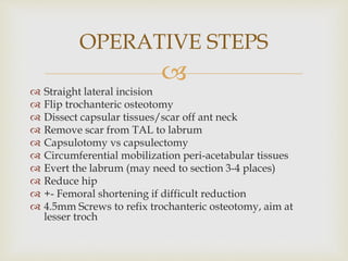 reduction of a chronic posterior hip dislocation using a Ganz ...