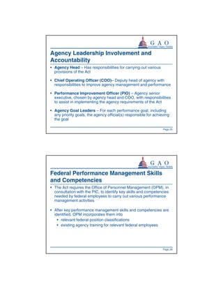 GPRA Modernization Act Overview (GAO-Benjamin Licht) | PDF