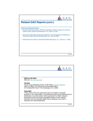 GPRA Modernization Act Overview (GAO-Benjamin Licht) | PDF