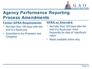 GAO GPRA Modernization Act Overview | PPT