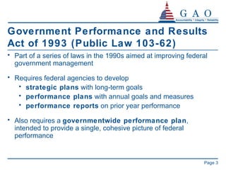 GAO GPRA Modernization Act Overview | PPT