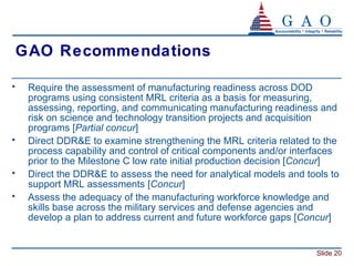 GAO Manufacturing Presentation | PPT