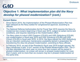 GAO - Surface Ships: Status of the Navy’s Phased Modernization Plan | PDF