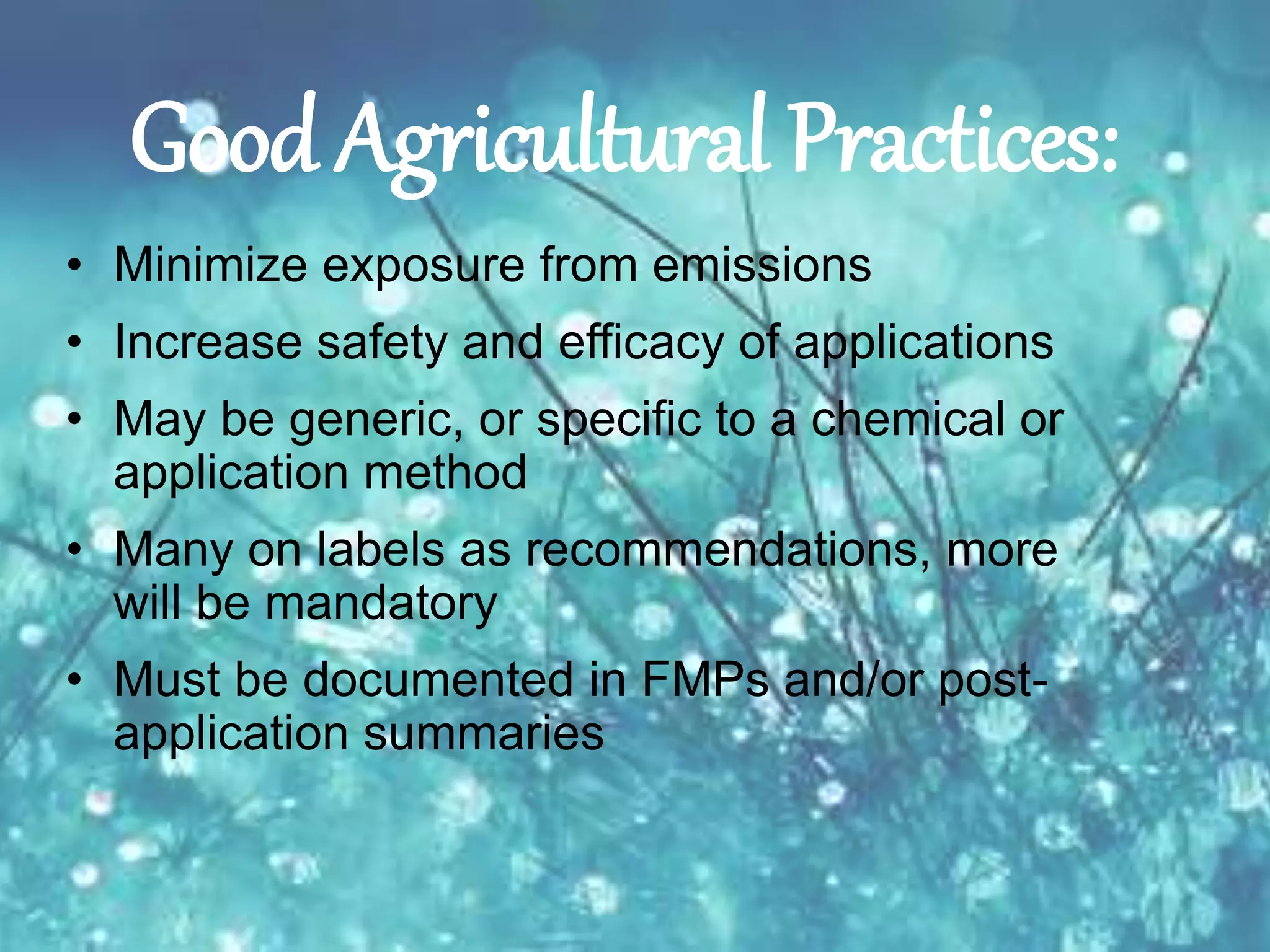 good agricultural practice | PPTX