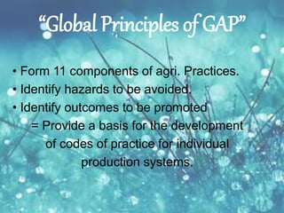 good agricultural practice | PPTX
