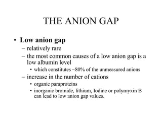 Causes Of Low Anion Gap