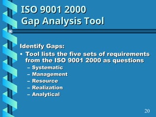 GapAnalysis in Manufacturing System Management | PPT
