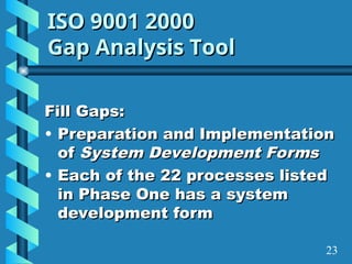GapAnalysis in Manufacturing System Management | PPT